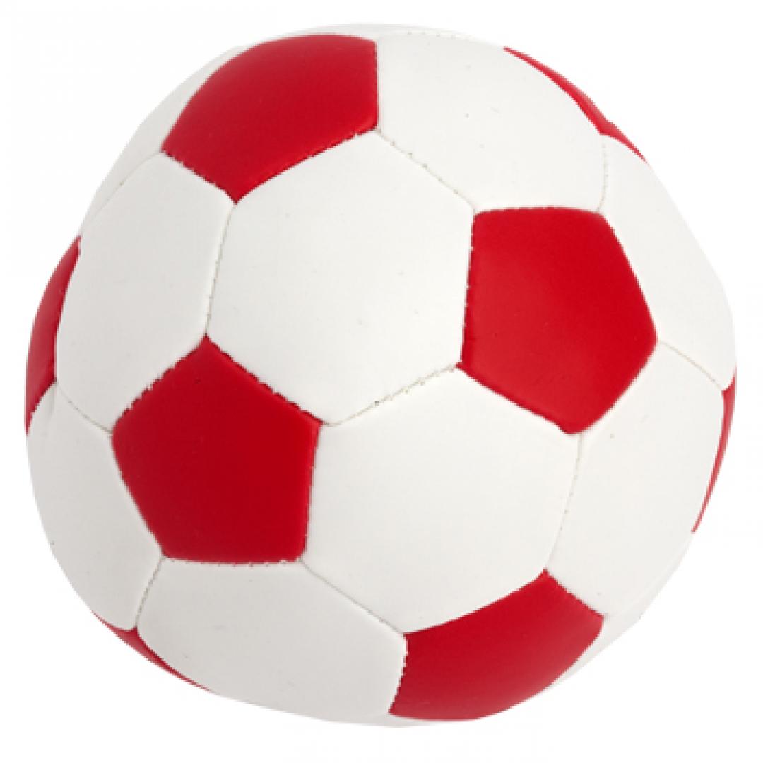 Vinyl soccer ball white/red M160550 - mbw